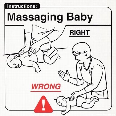 Illustrated baby handling guide for dumb parents | Amusing Planet